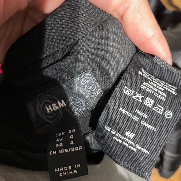 H&M | Jackets & Coats | Vintage Y2k One Button Fit Flare Satin Tuxedo Rave Oversized Formal ...